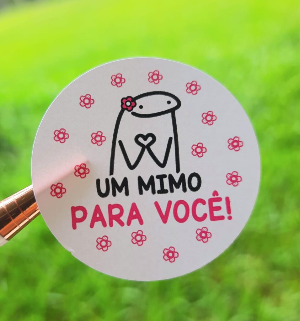 Adesivo flork um mimo 100 unidades – R.E ARTES